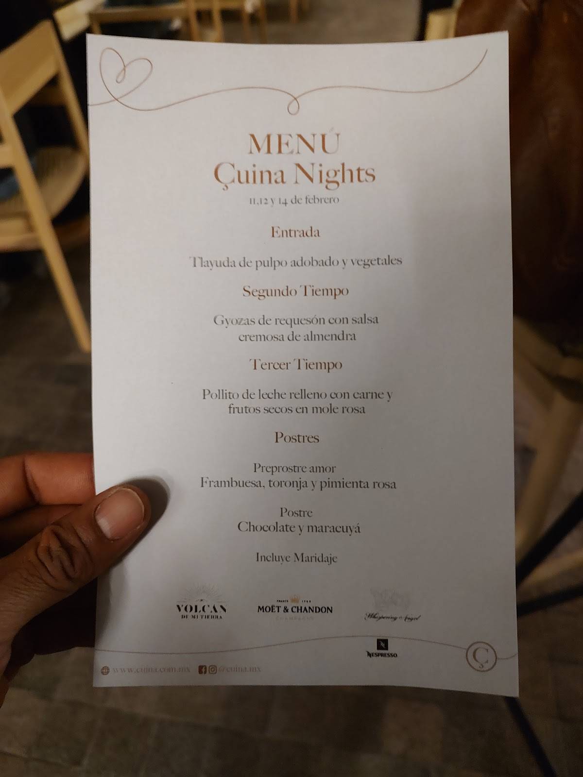 Carta del restaurante Cuina, Ciudad del México, Tabasco 46