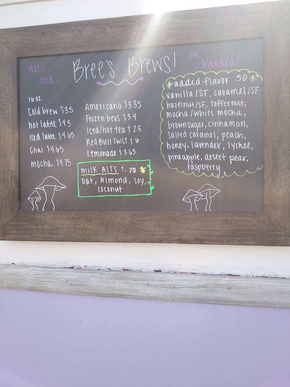 Menu at Cup of Joe's, Nixa