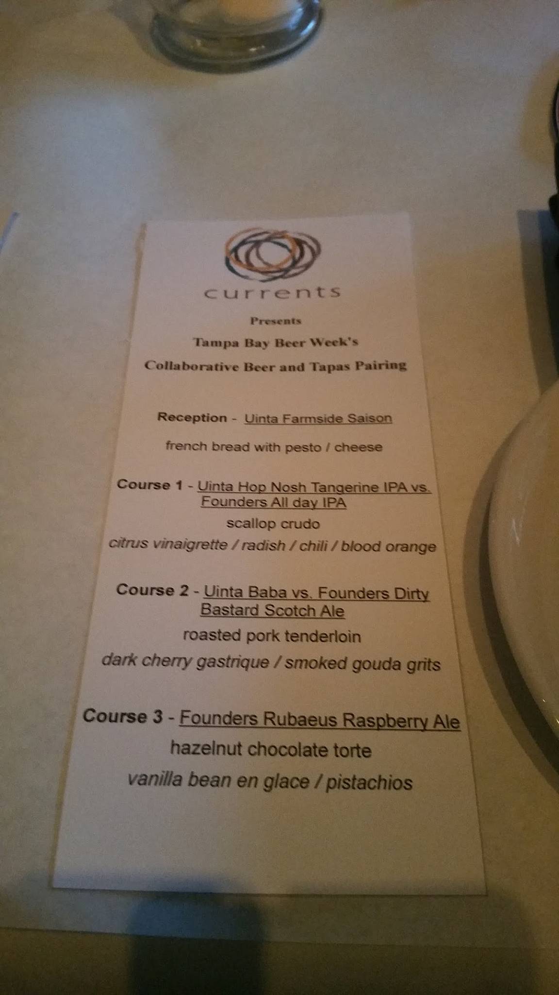 Menu at Currents Exquisite Cuisine & Historic Event Hall pub & bar ...
