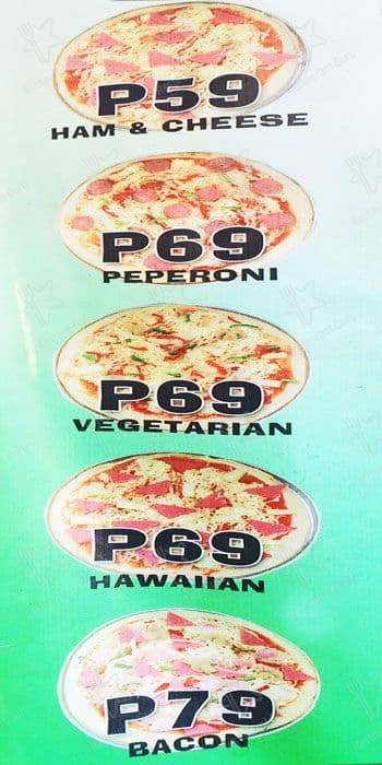 Menu at Czyrah's Pizza pizzeria, Quezon City, M359+R2P