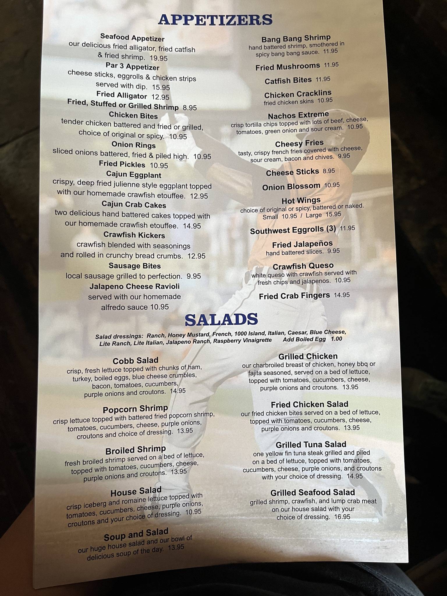 Menu at D C's Sports Bar & Steakhouse, Eunice