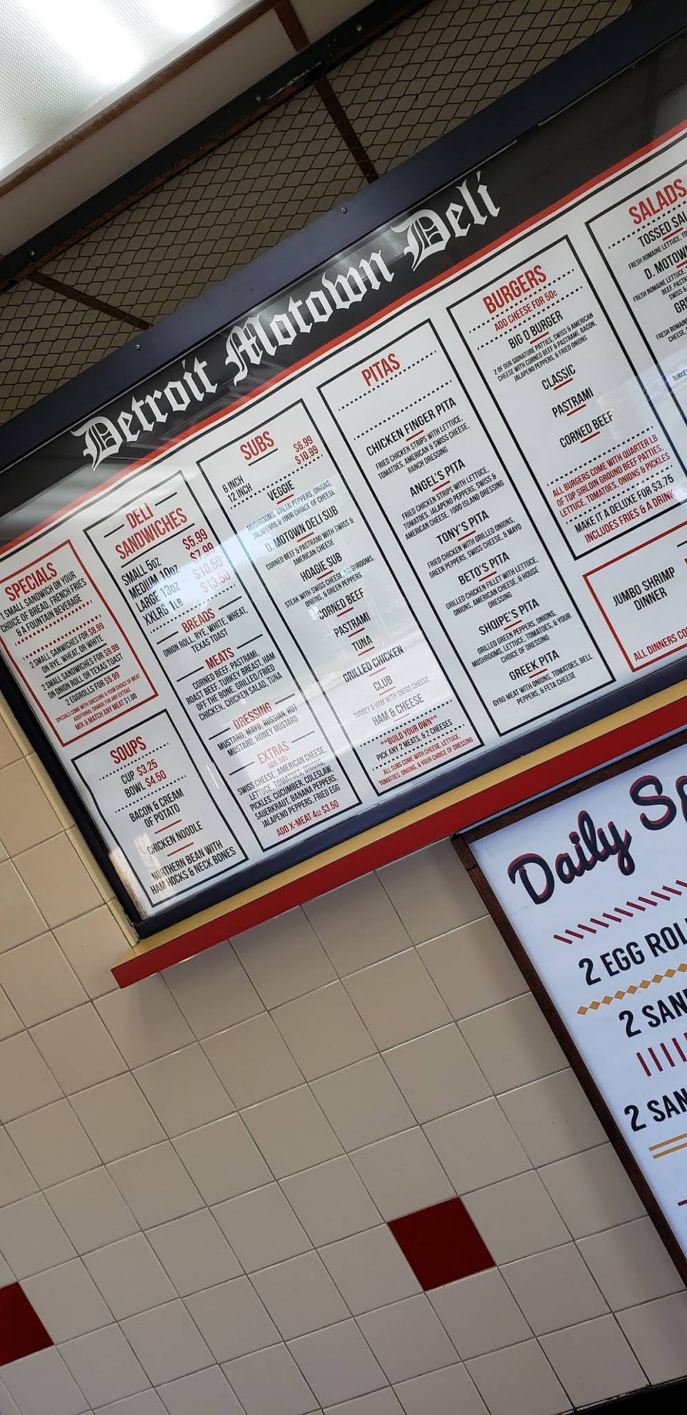 Menu at D.Motown Deli & Food Truck restaurant, Detroit