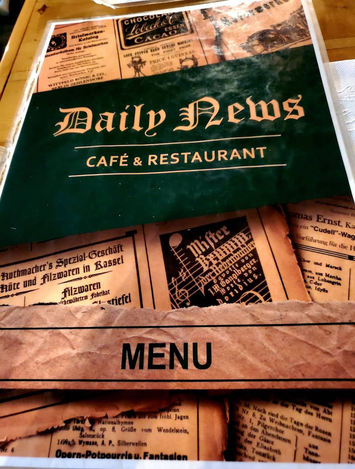 Menu at Daily News Cafe & Restaurant, Clearwater