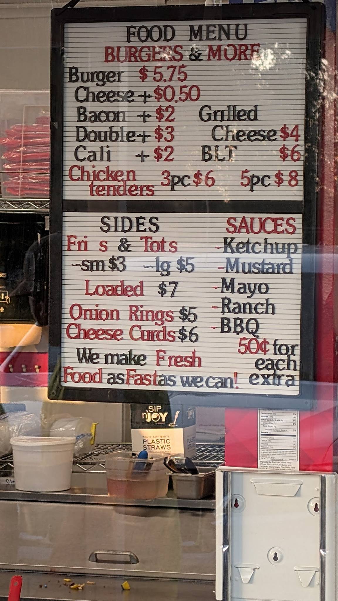 Menu at Dairy Inn fast food, Cannon Falls, N Highway 20