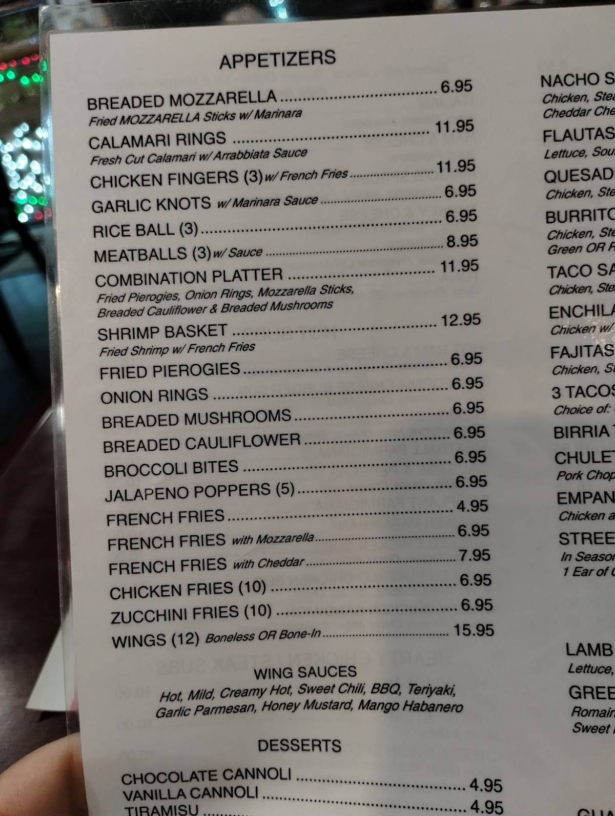 Menu at Amigos Pizzeria and Mexican Restaurant, Danville