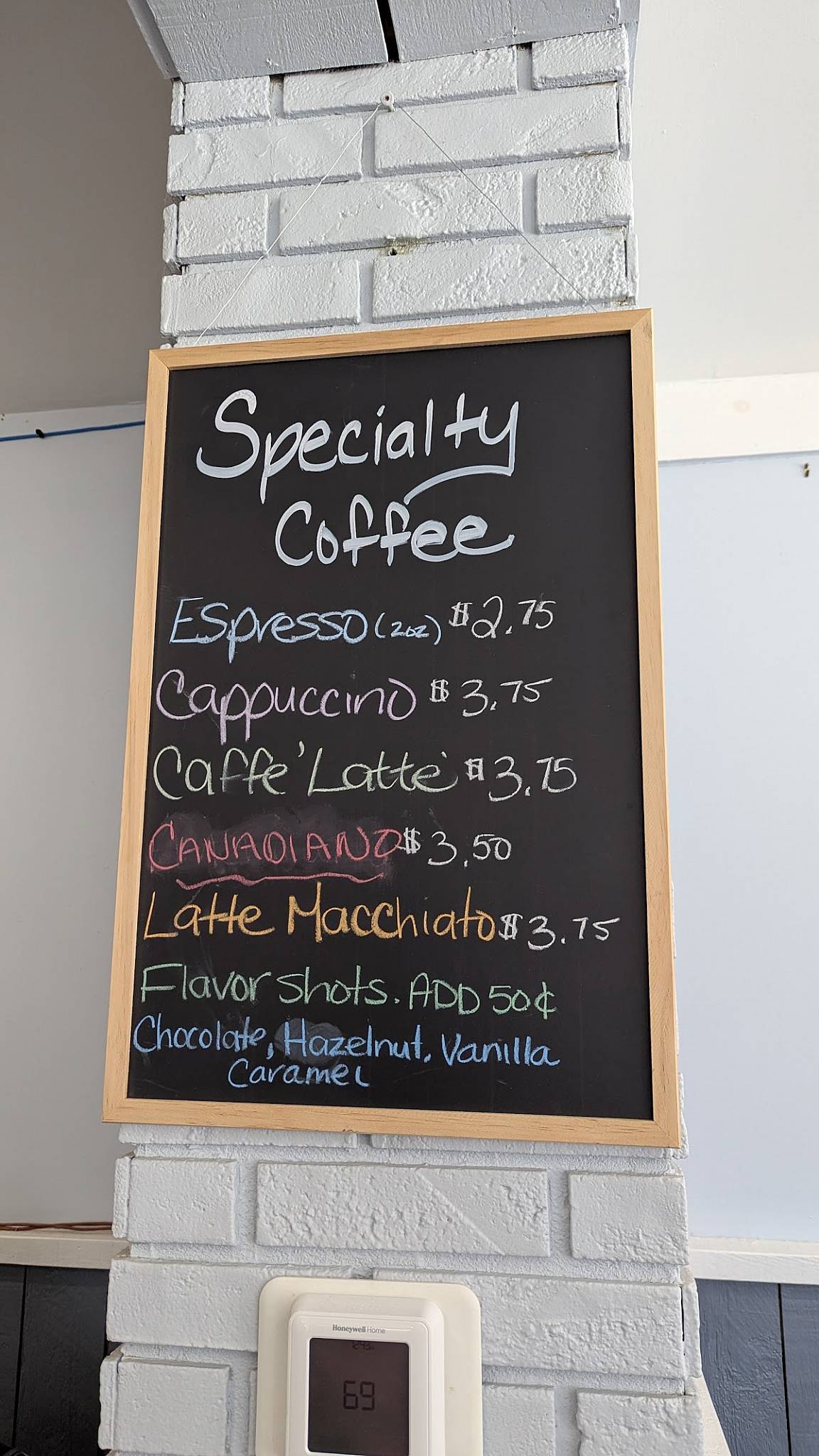 Menu at Daylight Diner restaurant, Kawartha Lakes