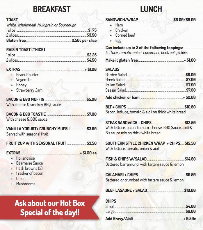 Carta del café Deck On Edward, Brisbane