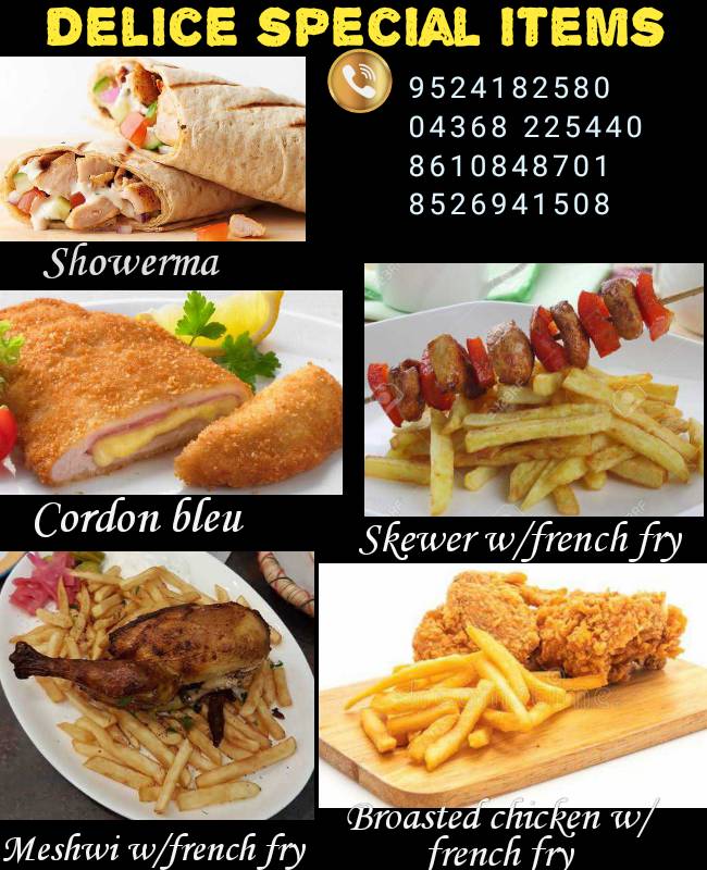 Menu at Delice Restaurant, Karaikal
