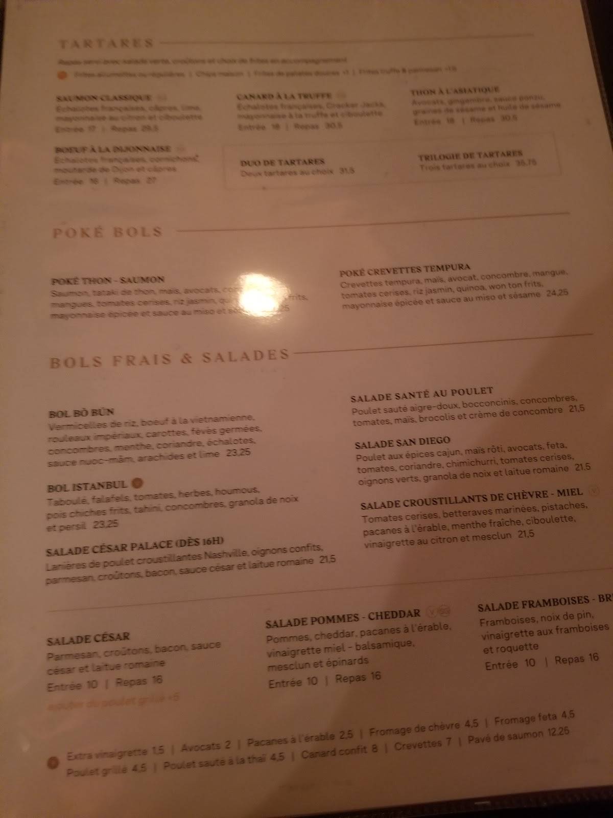 Menu au Délice Resto Lounge pub et bar, Levis, 146
