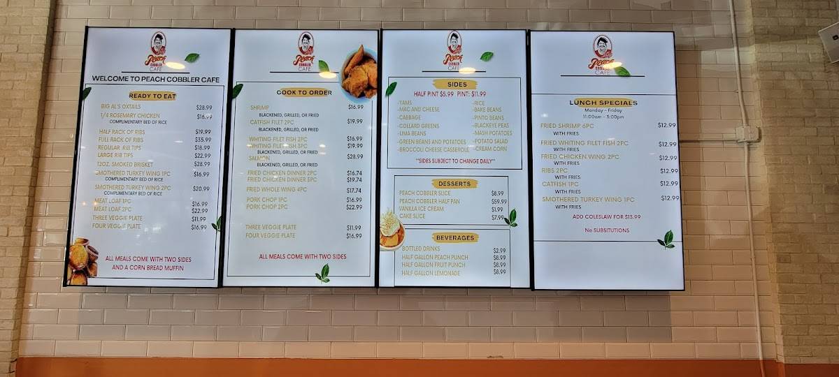 Menu at Ms. Ruby's Peach Cobbler Café Smyrna desserts, Smyrna