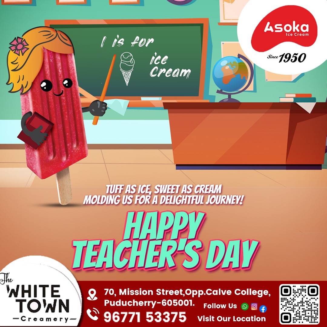 Menu at WHITE TOWN CREAMERY-ASOKA ICE CREAMS, Puducherry