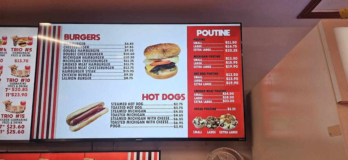 Menu at Diabo's Restaurant, Kahnawake
