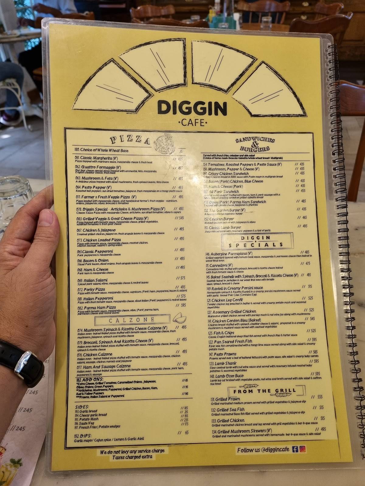 Menu at Diggin Cafe, New Delhi, Santushti Shopping Complex Shop No-10 ...