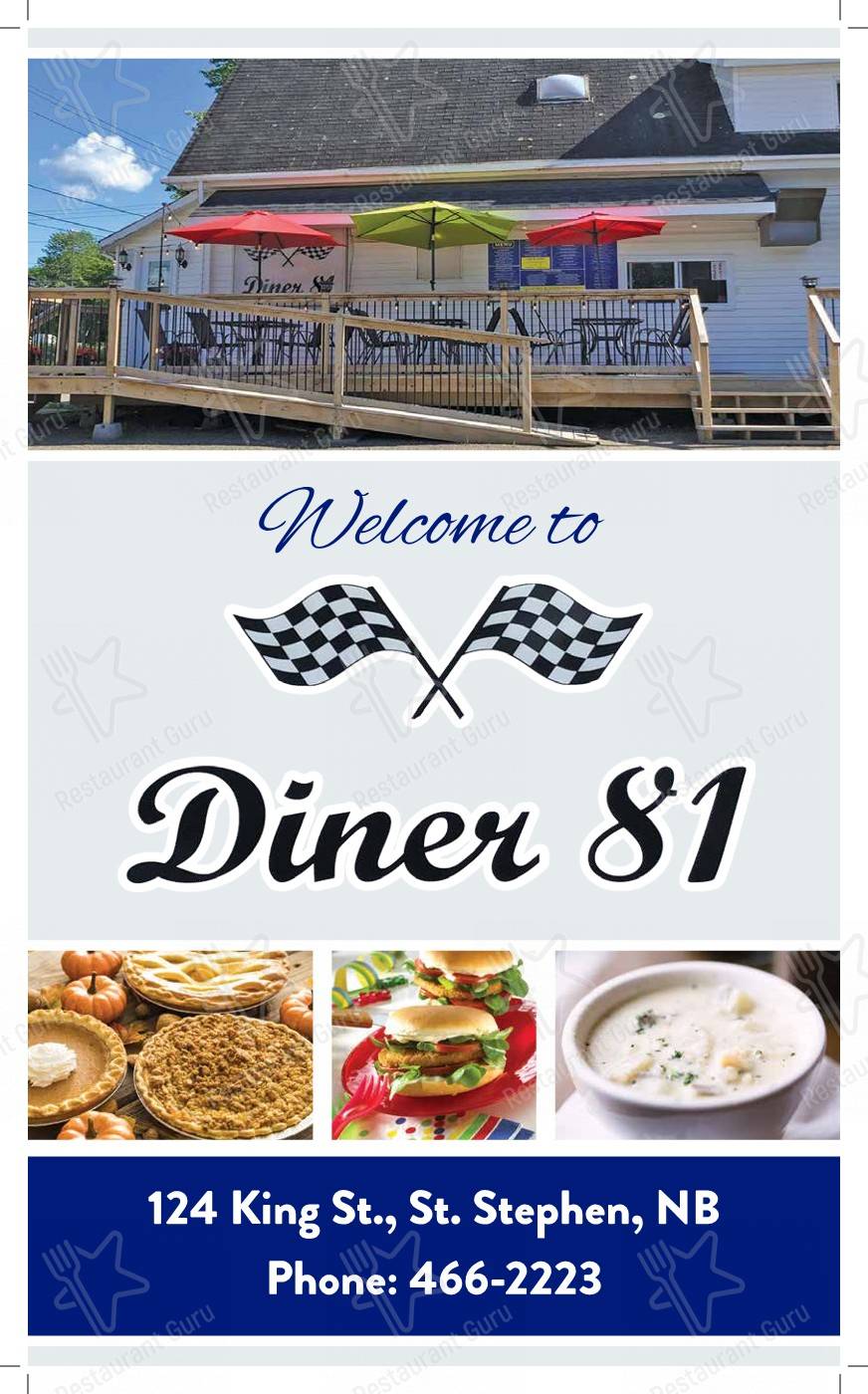 Menu at Diner 81 (Korean, Japanese & Western Foods) restaurant, Saint ...