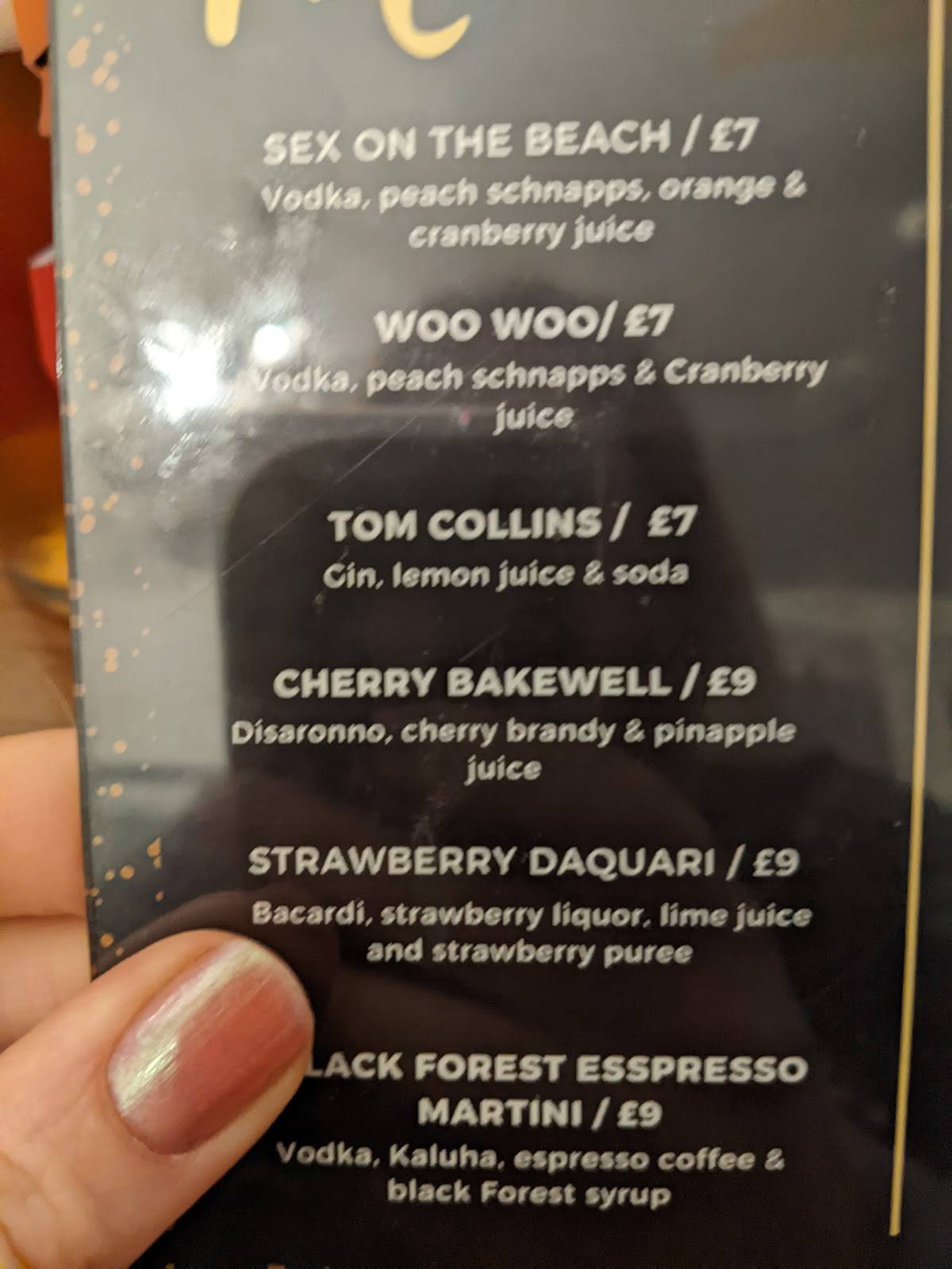 Menu at Dockside bar & grill, Porthcawl