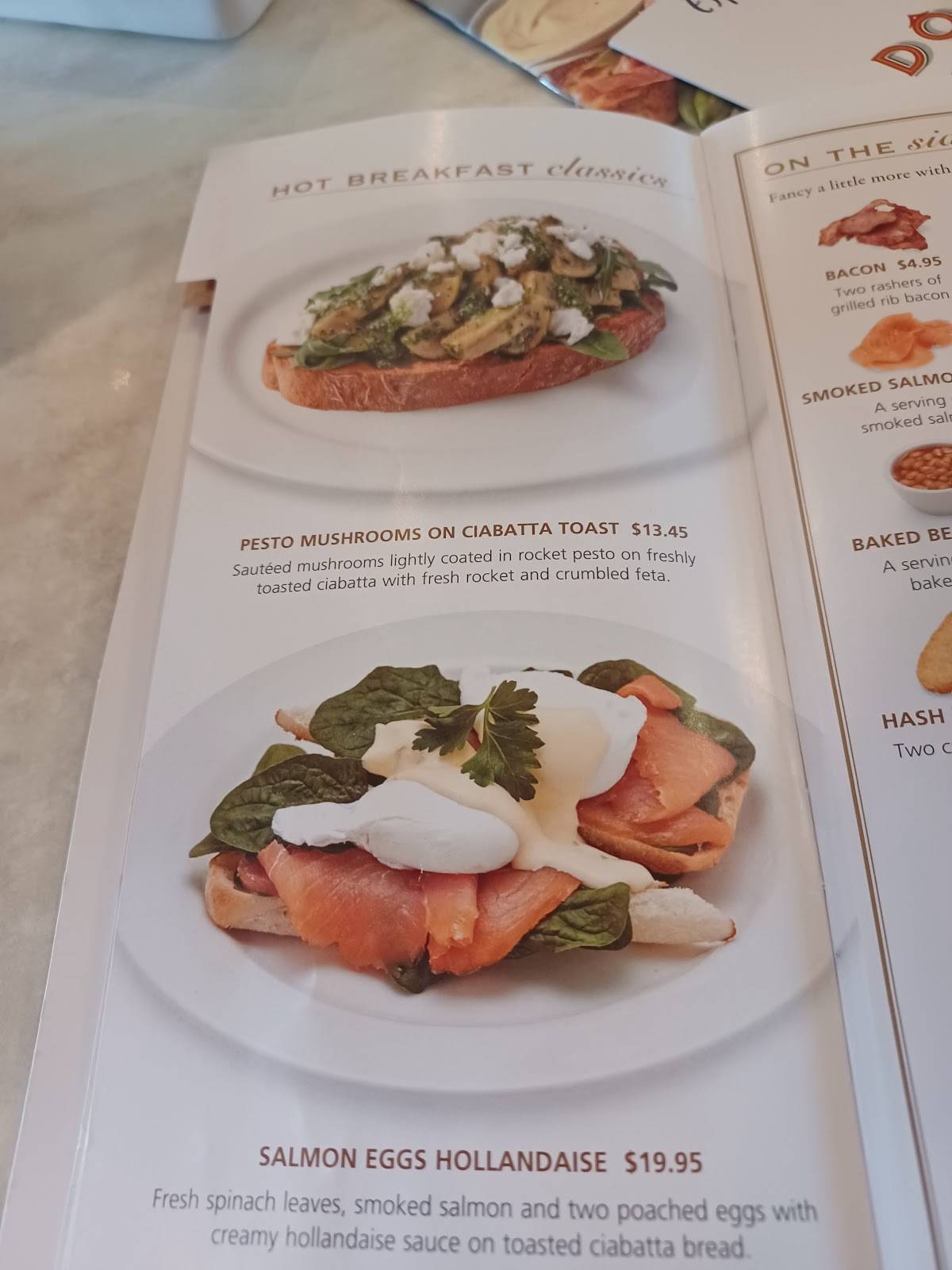 Menu at Dôme Café restaurant, Canning Vale, 10/2 Batman Rd