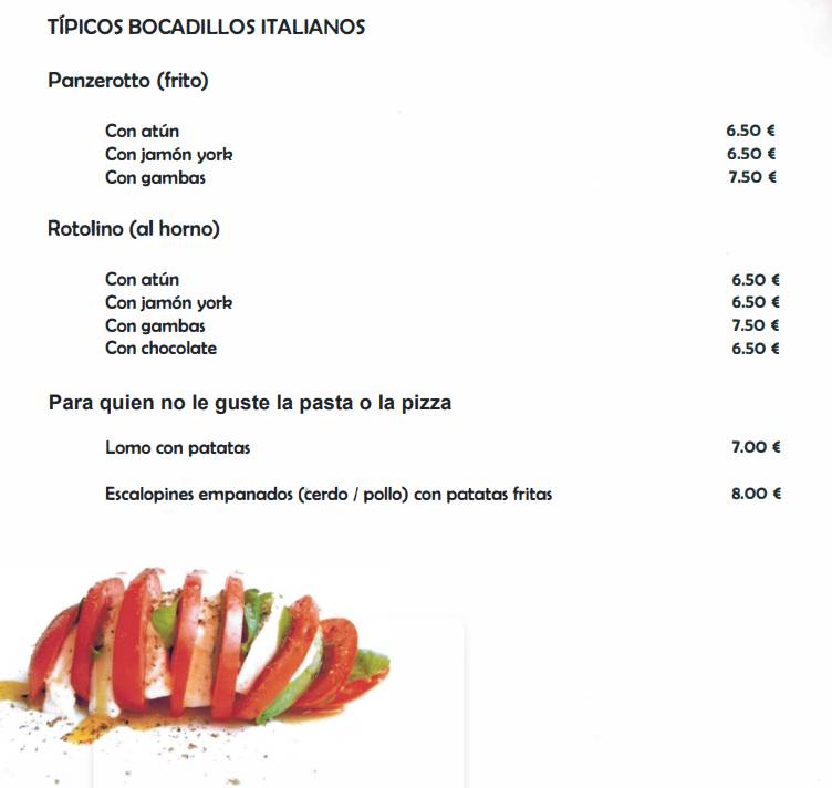 Carta de pizzería Don Vito, Mula, C. Cdad. de Cartagena