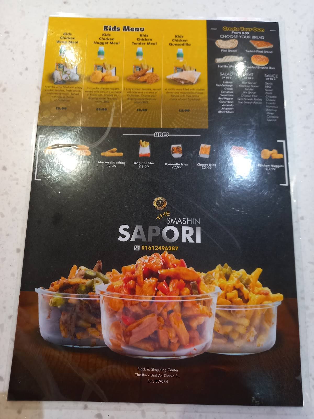 Menu at Döner & Gyros Bury restaurant, Bury