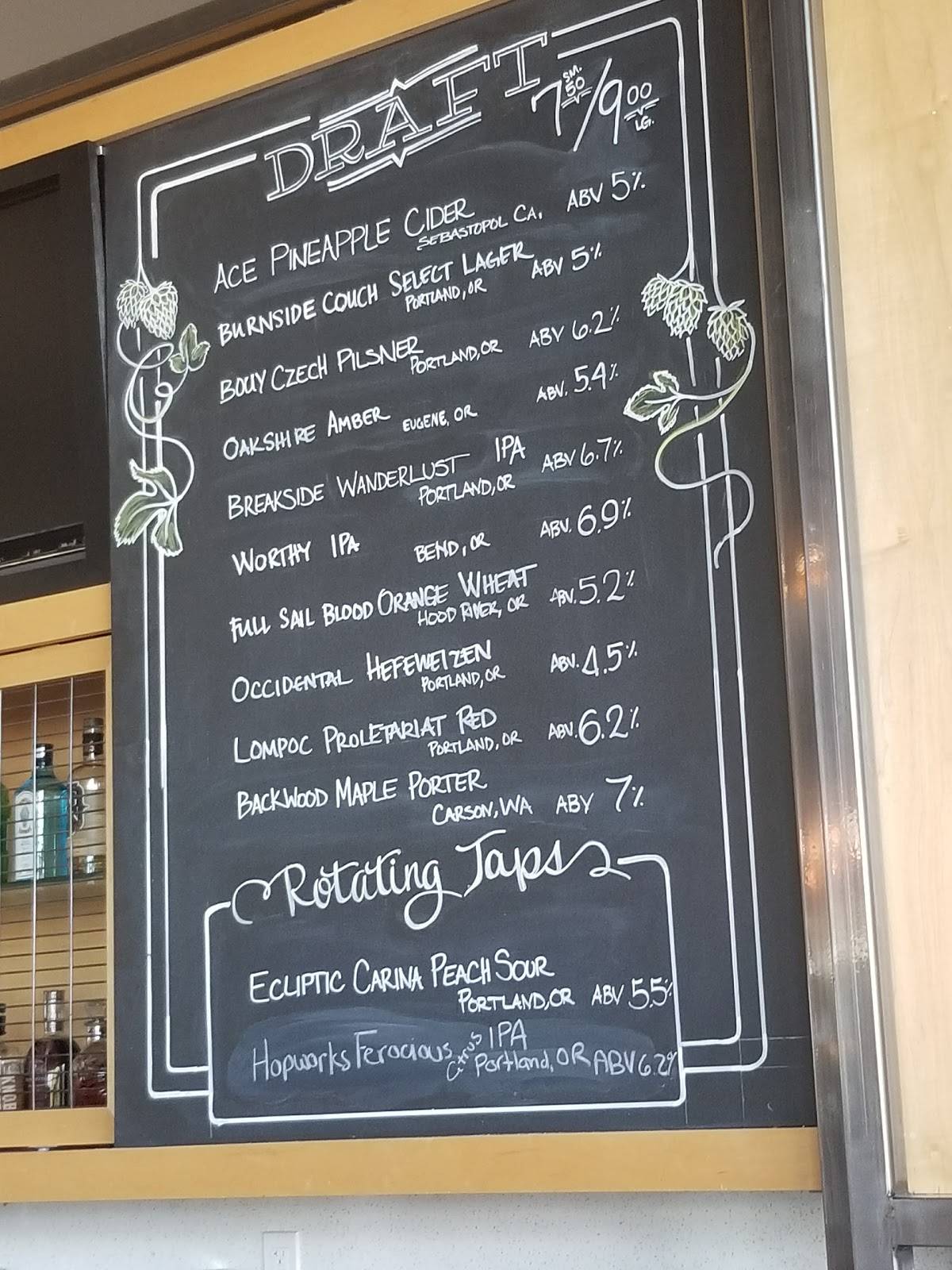 Menu at Dr. Jack's at the Rose Quarter pub & bar, Portland