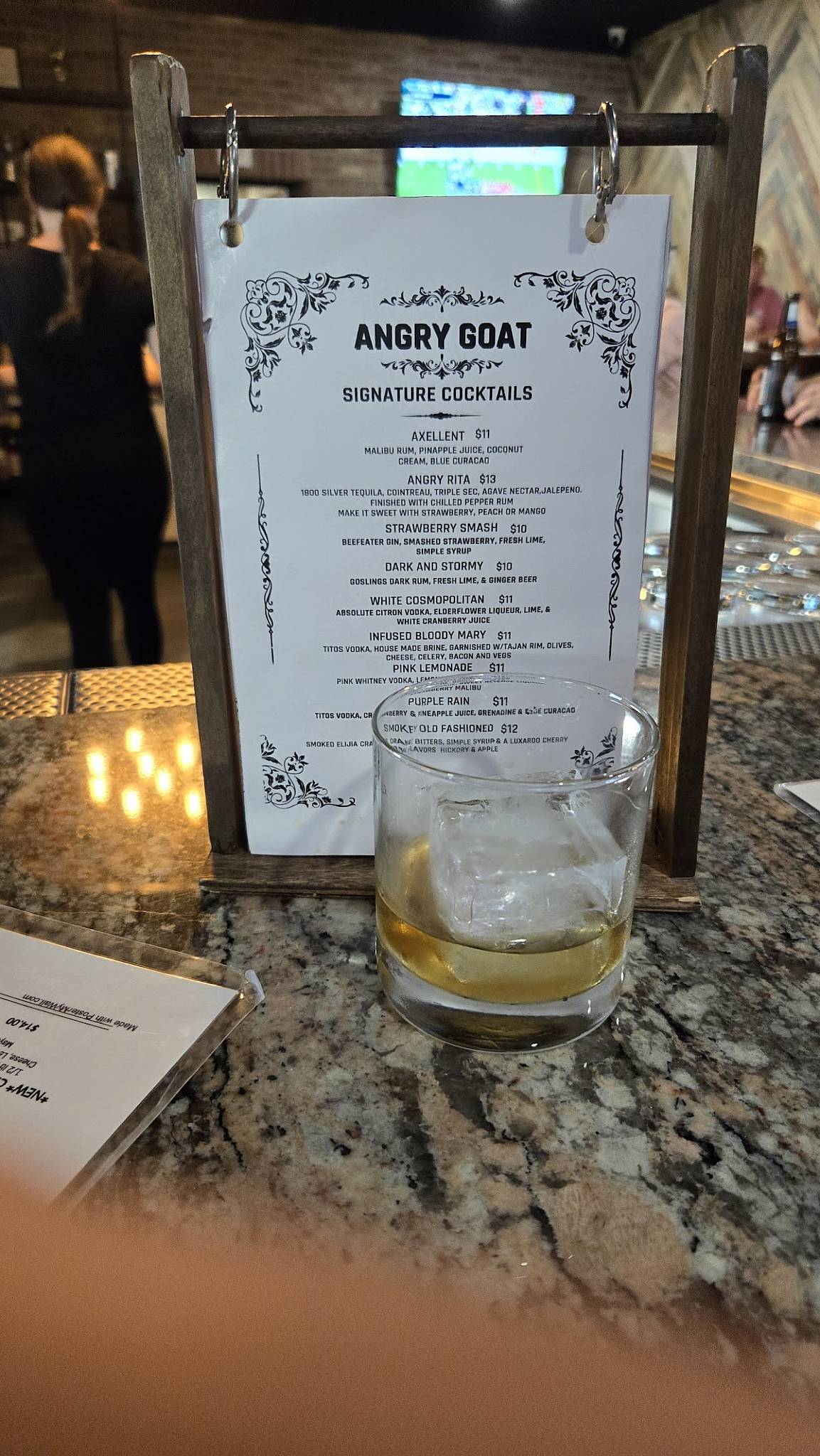 Menu at Angry Goat pub & bar, DuBois