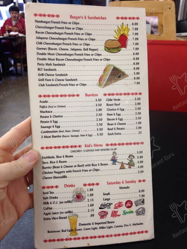 Menu at Dumplins Y Amigos restaurant, Odessa