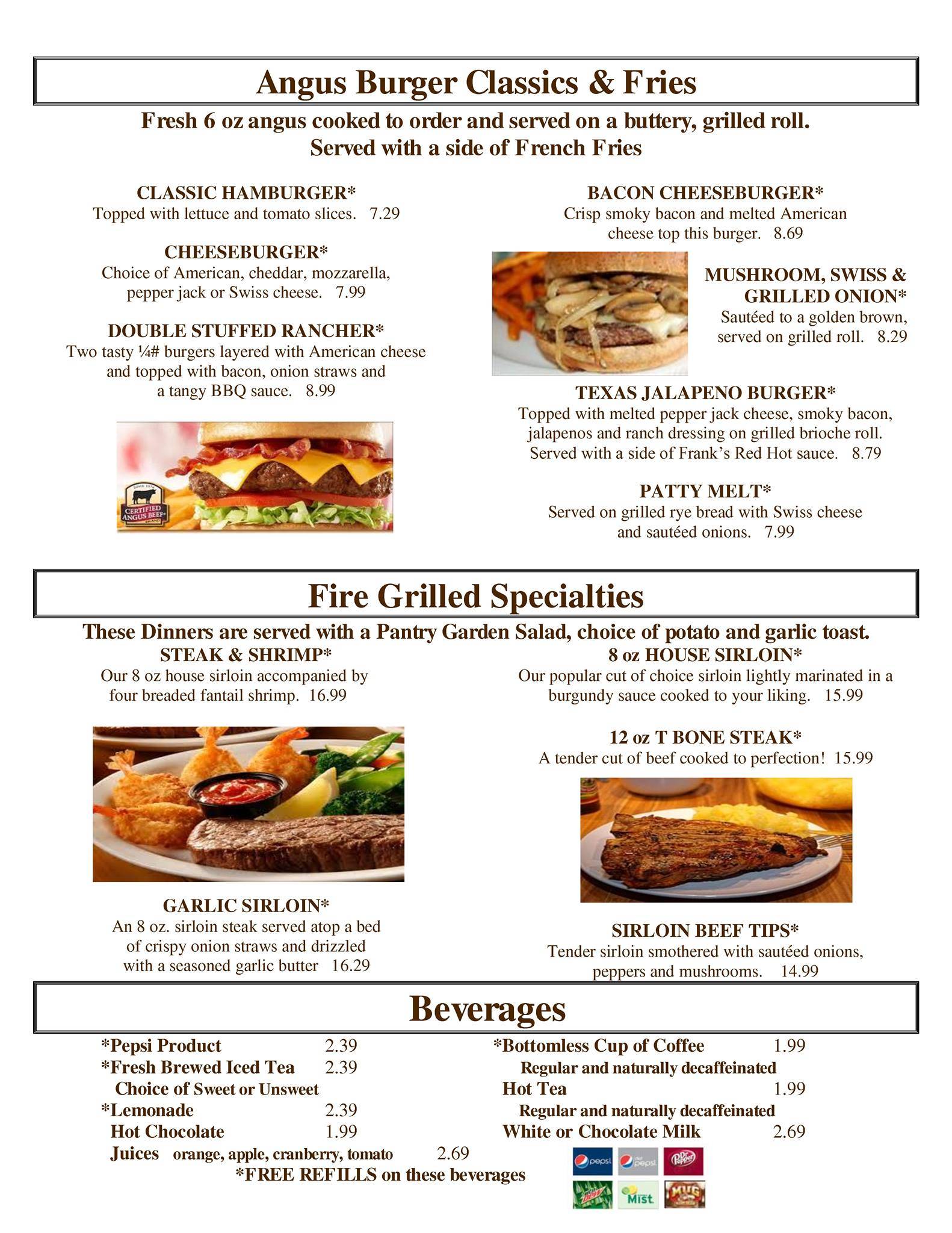 Menu at Dutch Pantry Family Restaurant, Clearfield