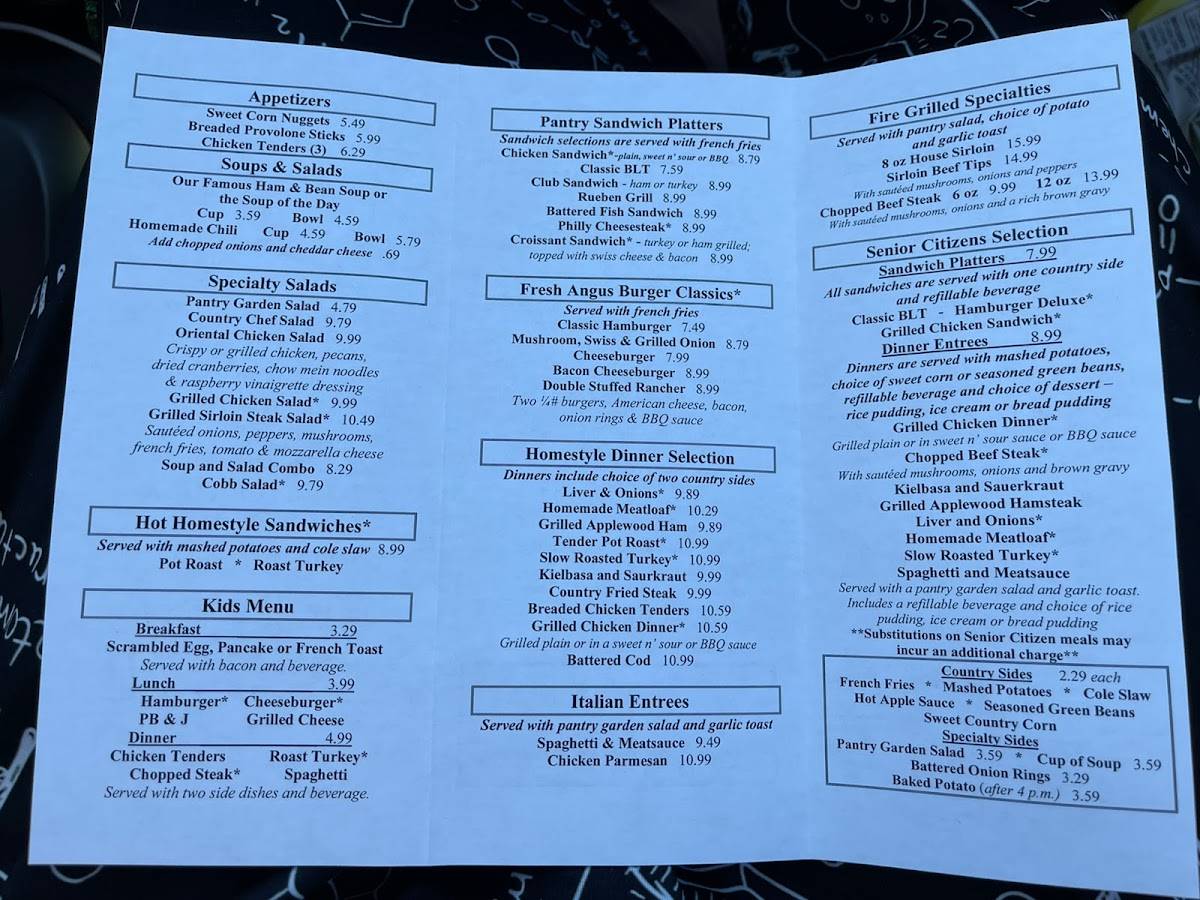 Menu at Dutch Pantry Family Restaurant, Clearfield