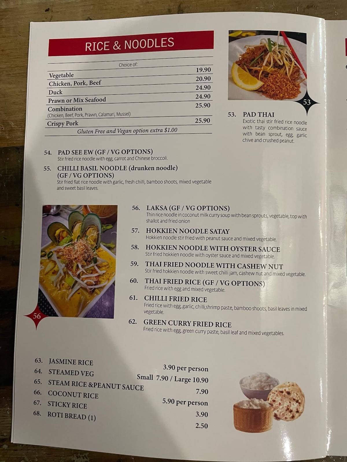 Menu at EATHAI @Murwillumbah restaurant, Murwillumbah