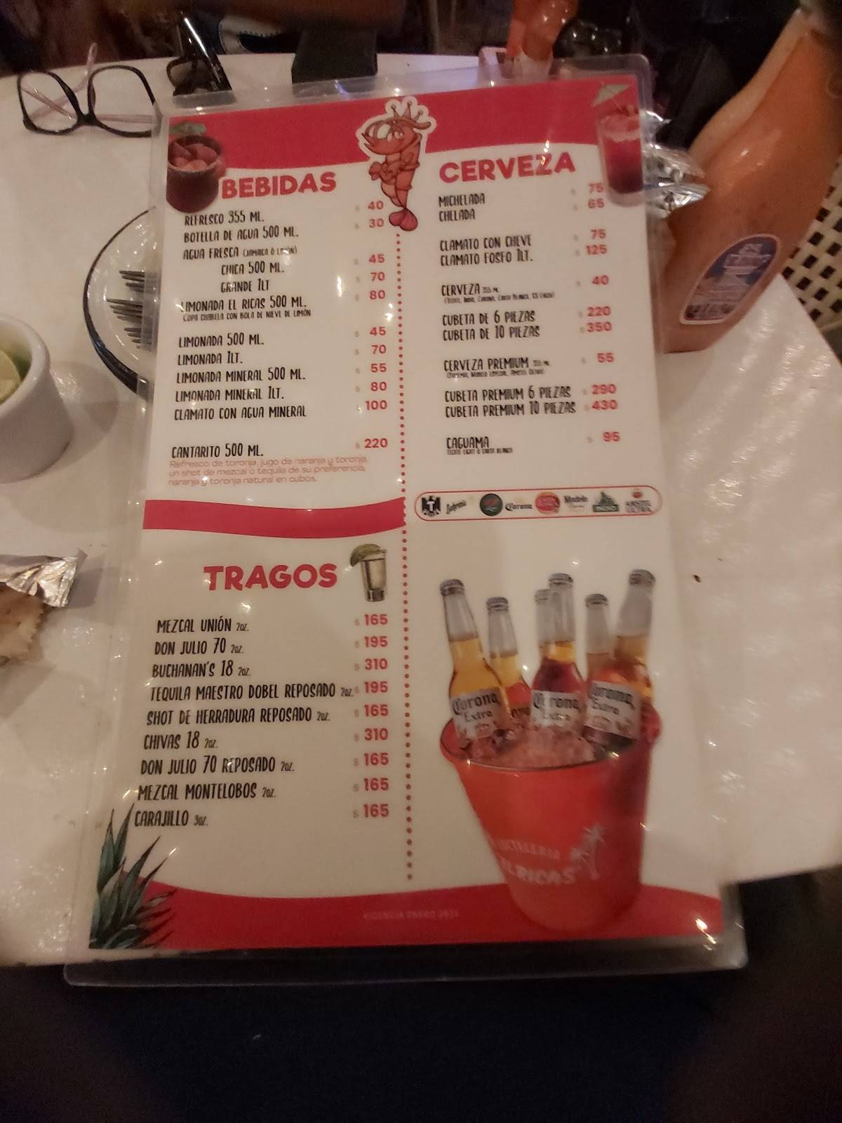 Carta del restaurante El Ricas Delivery, Monterrey