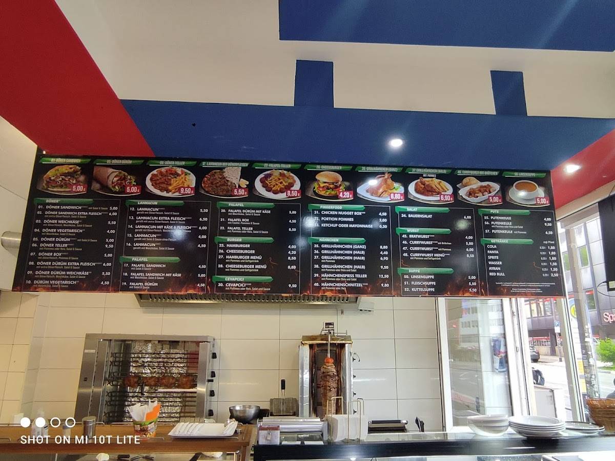 Menu au EXPRESS DÖNER restaurant, Mayence
