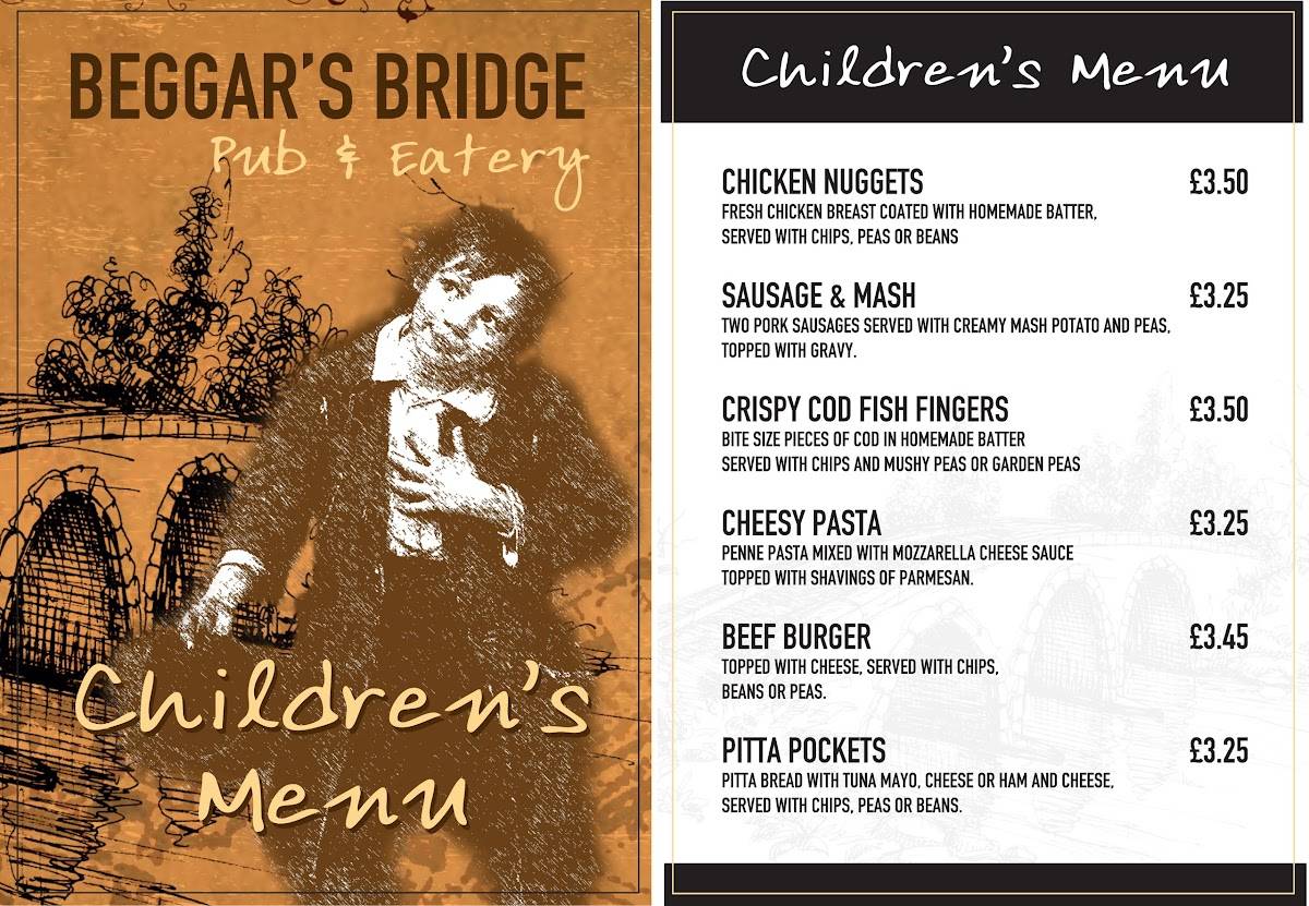 Menu at Beggar's Bridge - Pub & Kitchen, East Boldon