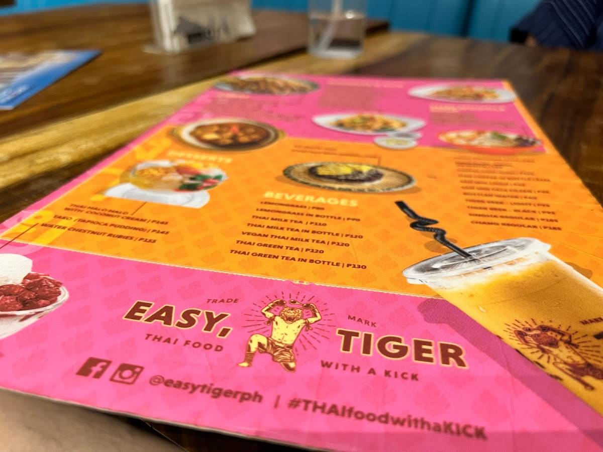 Menu at Easy Tiger restaurant, Quezon City, 116 Eastwood Ave