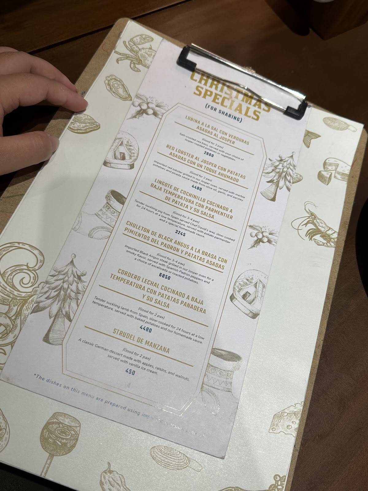 Menu at El Born BGC restaurant, Taguig