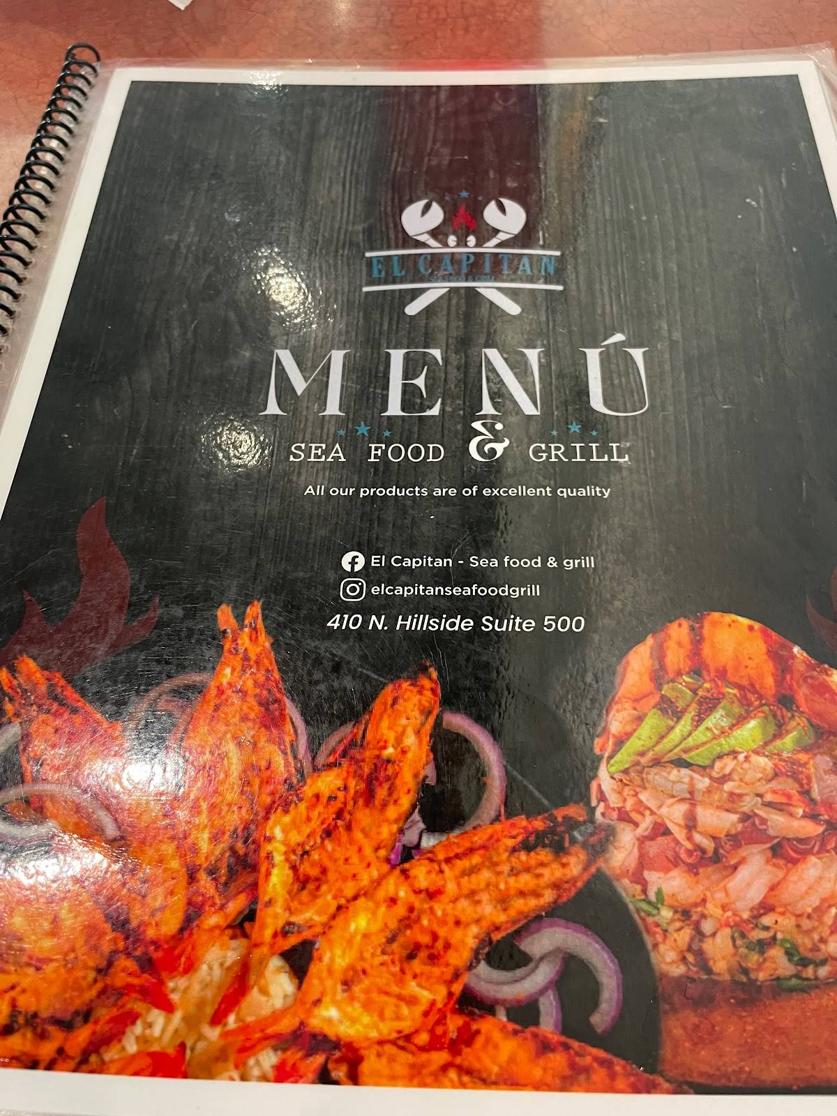 Menu at El Capitan Seafood and Grill restaurant, Wichita