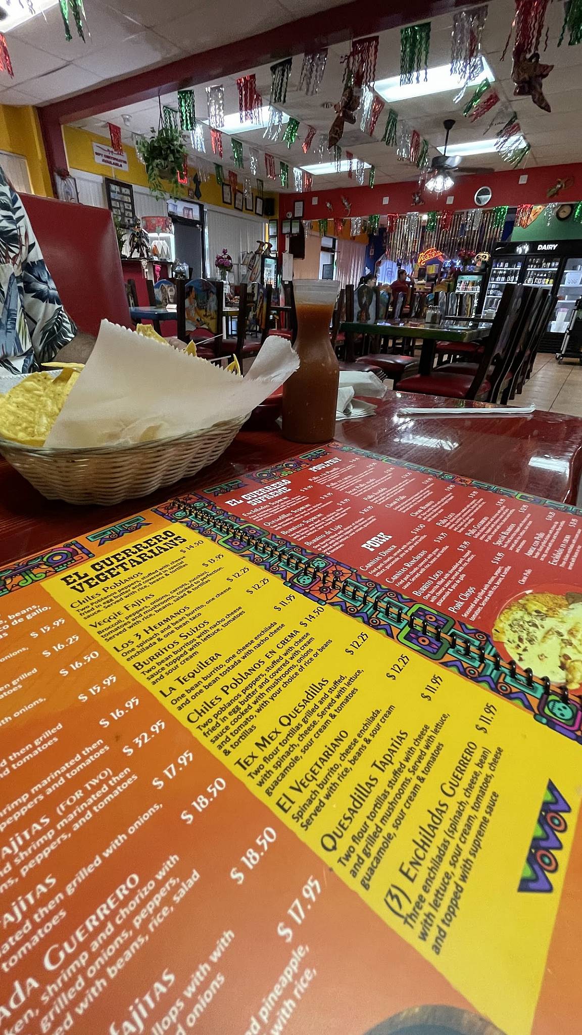 Menu at El Guerrero Mexican Grill restaurant, Pinellas Park