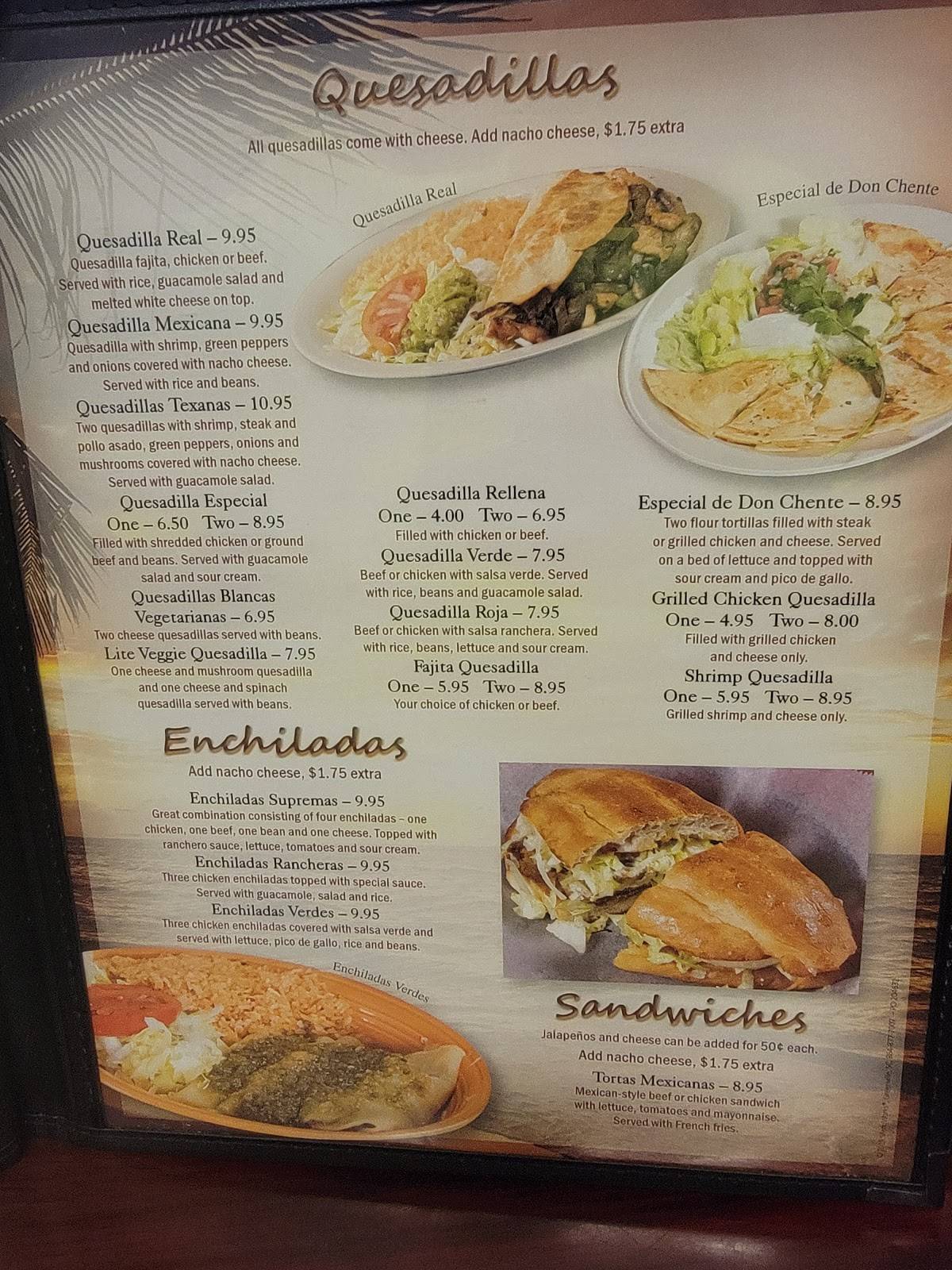 Menu at El Manzanillo Mexican Restaurant, Murphy, US-64 # 1370