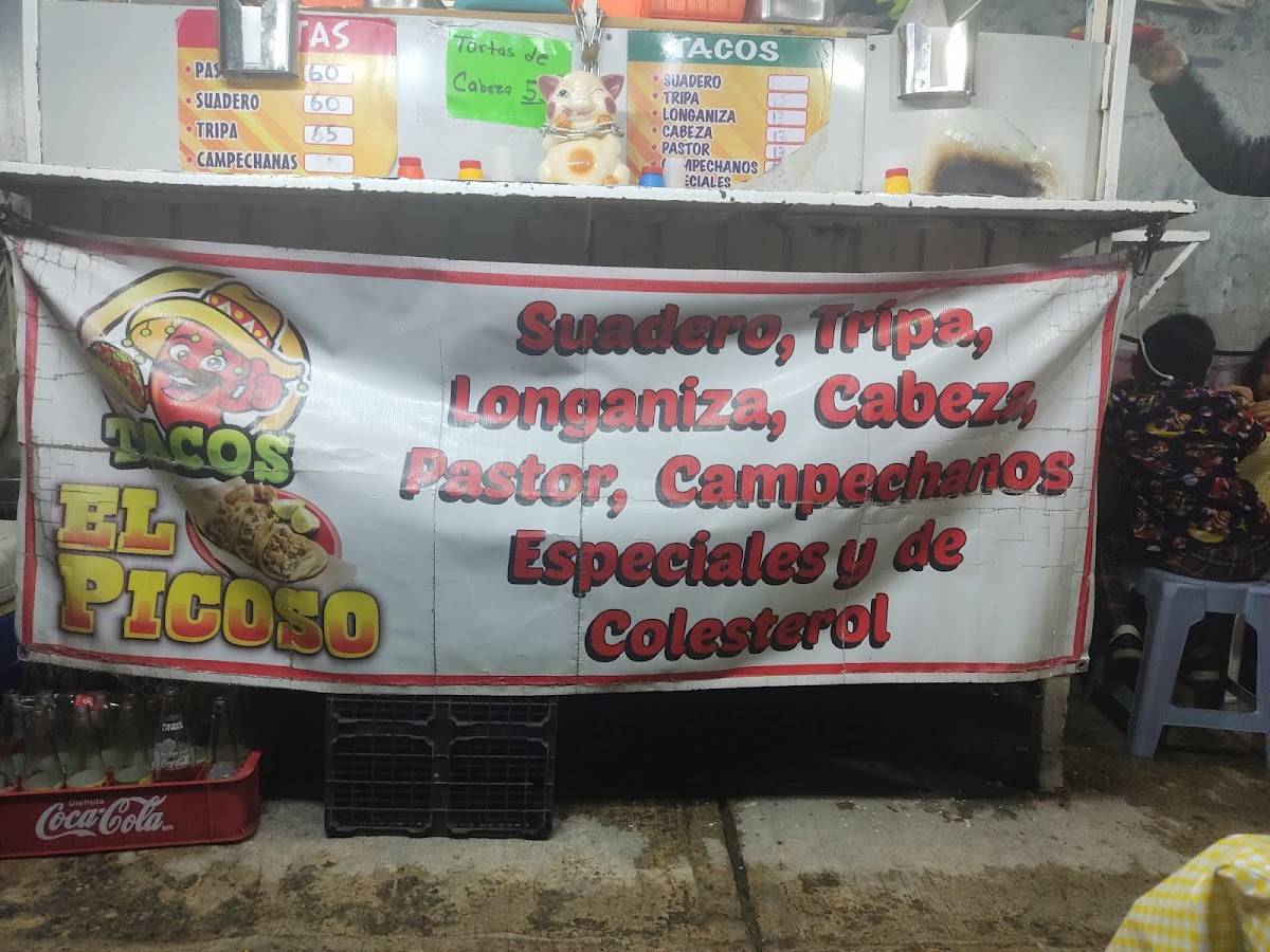 Menu at El Picoso restaurant, Naucalpan