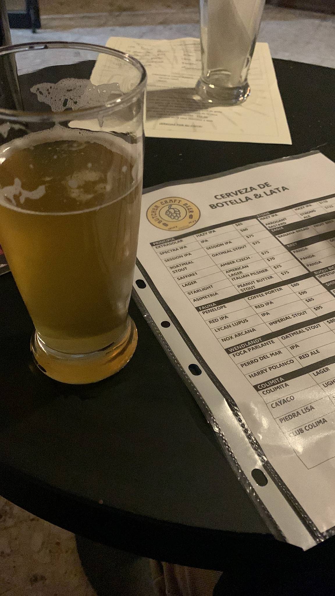 Carta del pub y bar El Tap Cantina Craft, Monterrey