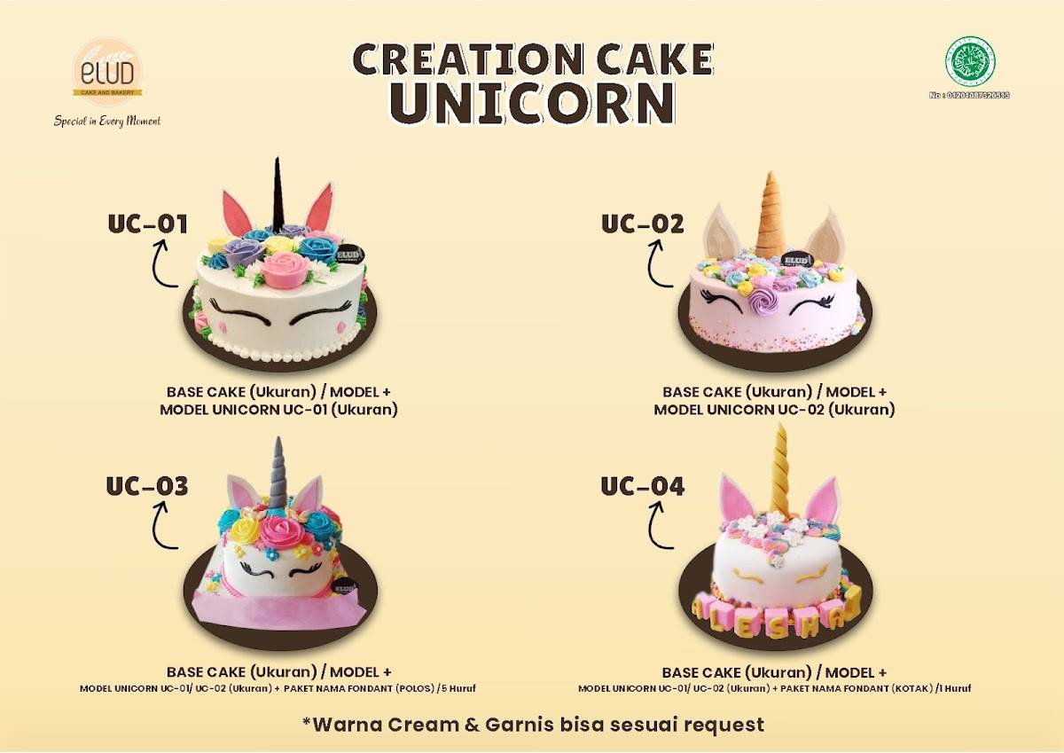 Carta de Elud Cake & Bakery Lamaran, Karawang