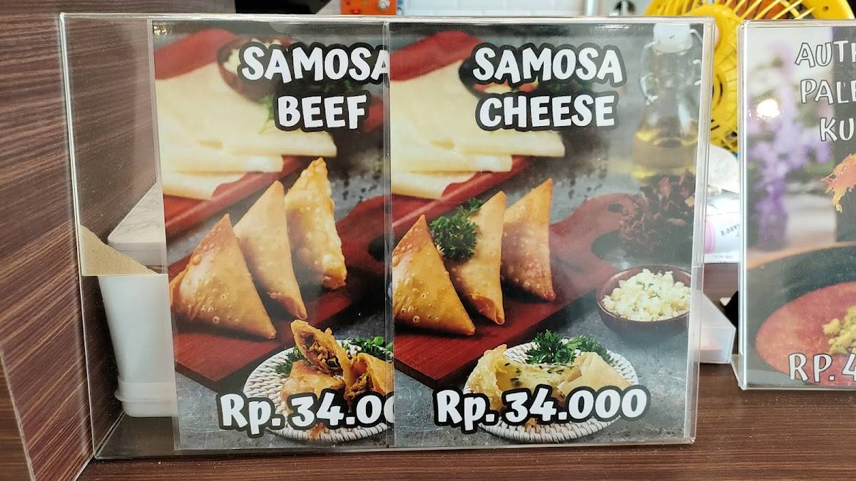Menu at Emado's Shawarma restaurant, Surabaya, PM33+GV2