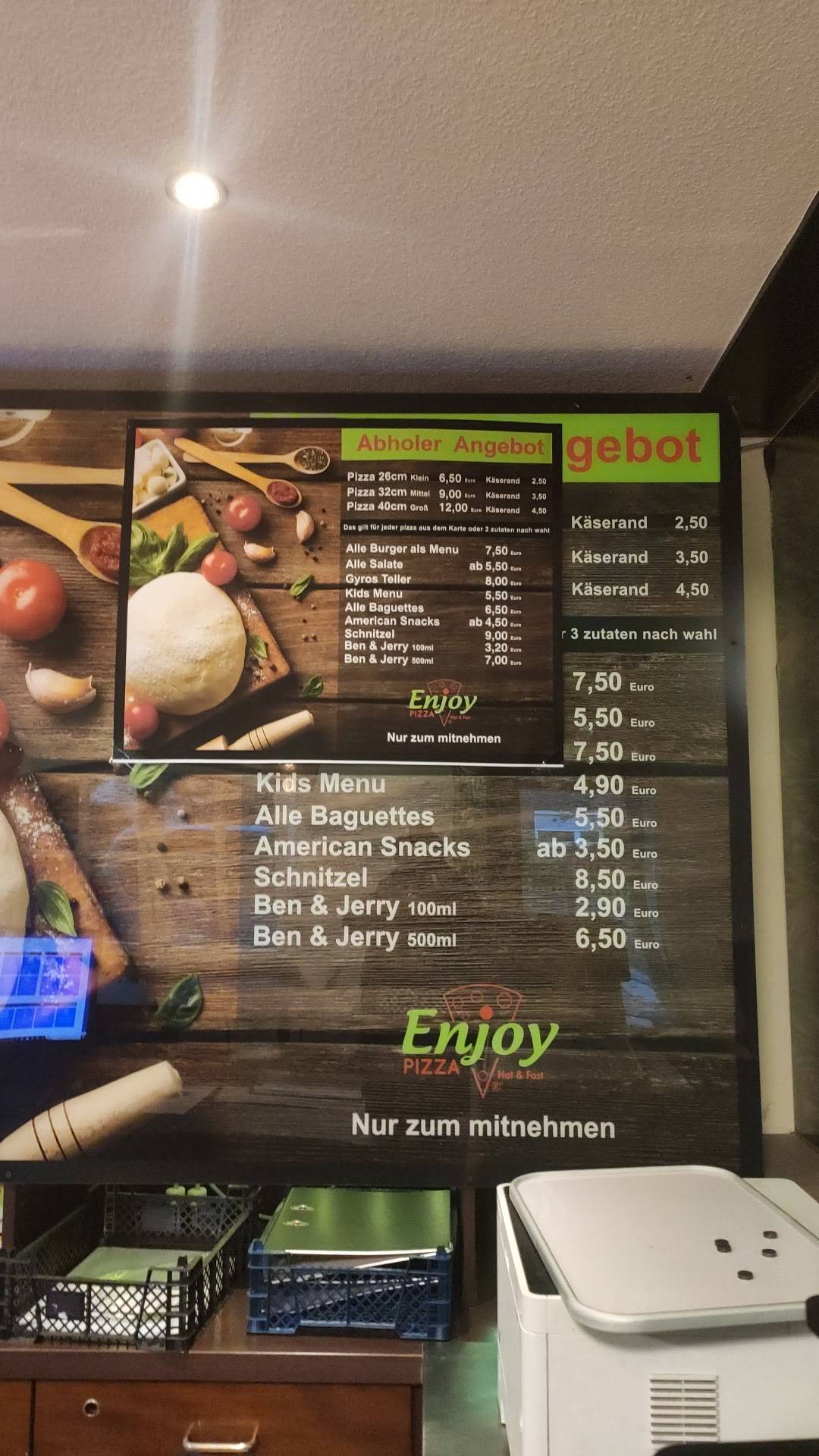 Speisekarte von Enjoy Pizza Oldenburg, Oldenburg