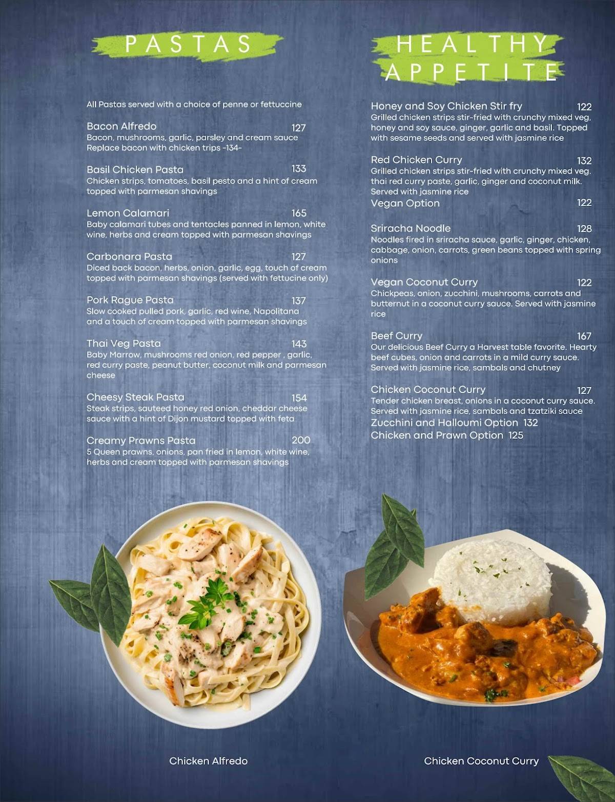 Menu at Essence. restaurant, Pietermaritzburg
