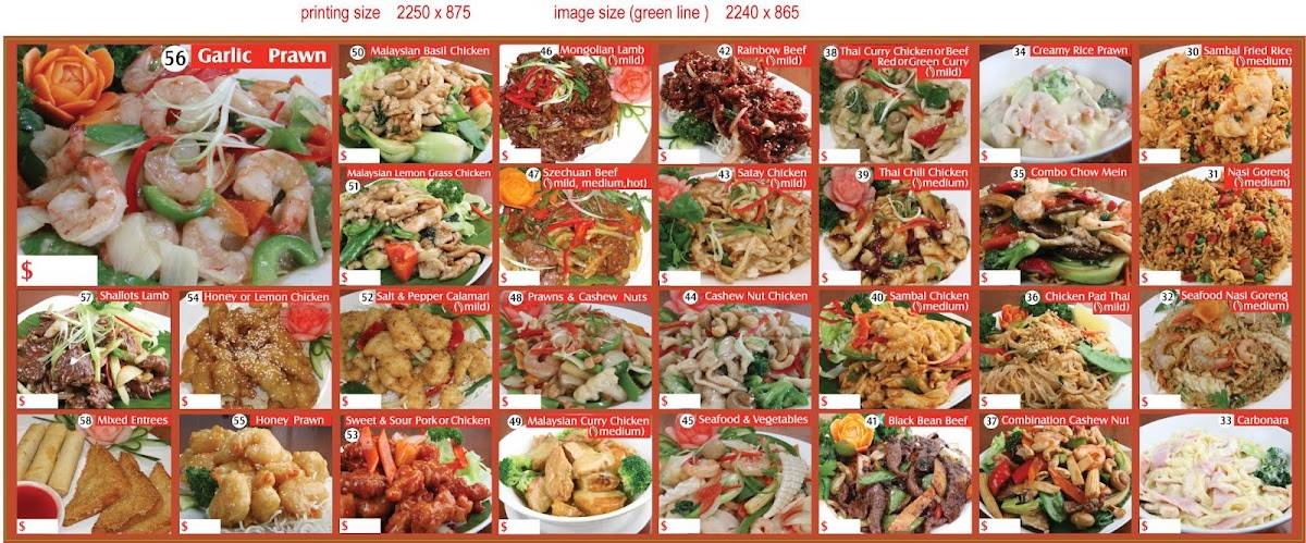 Menu at Bellygood fast food, Singleton