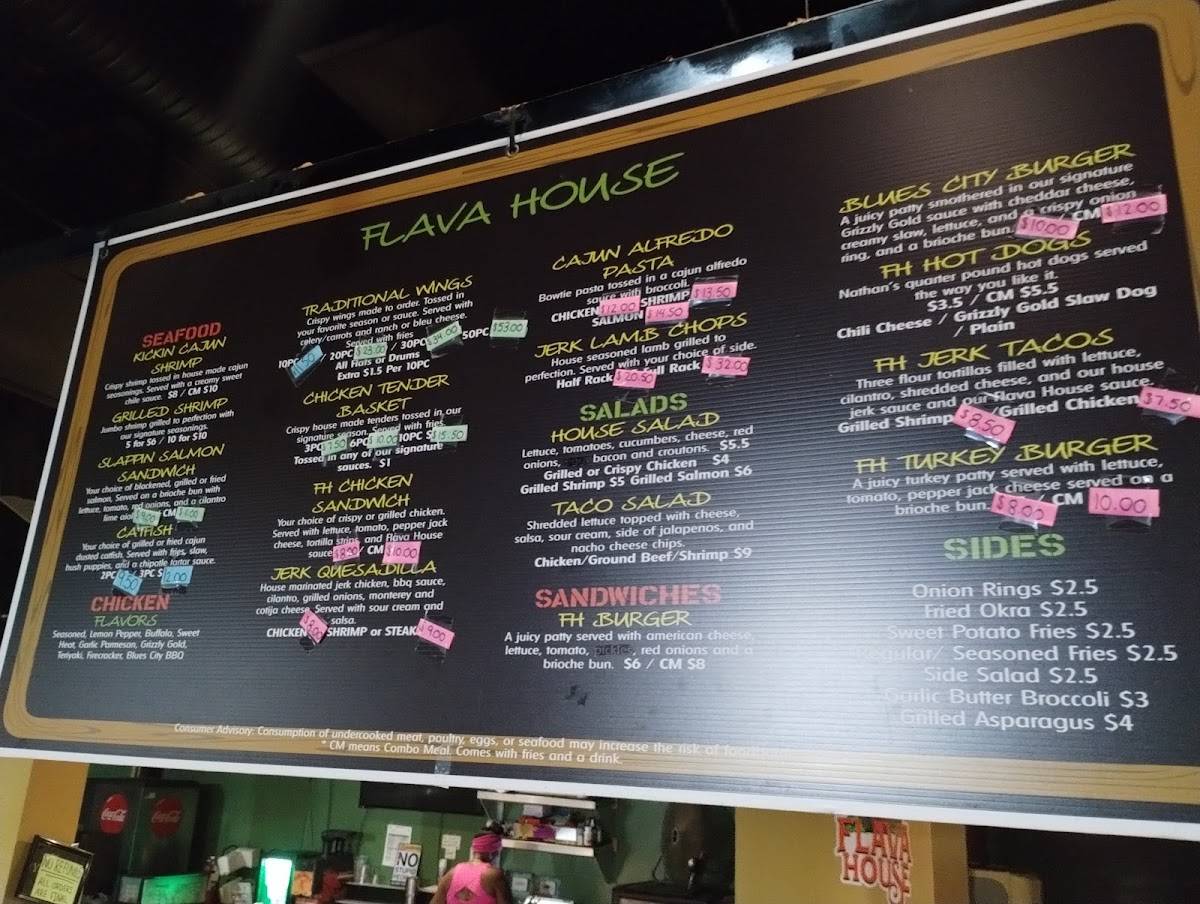 Menu at Flava House Restaurant, Memphis, Quince Rd