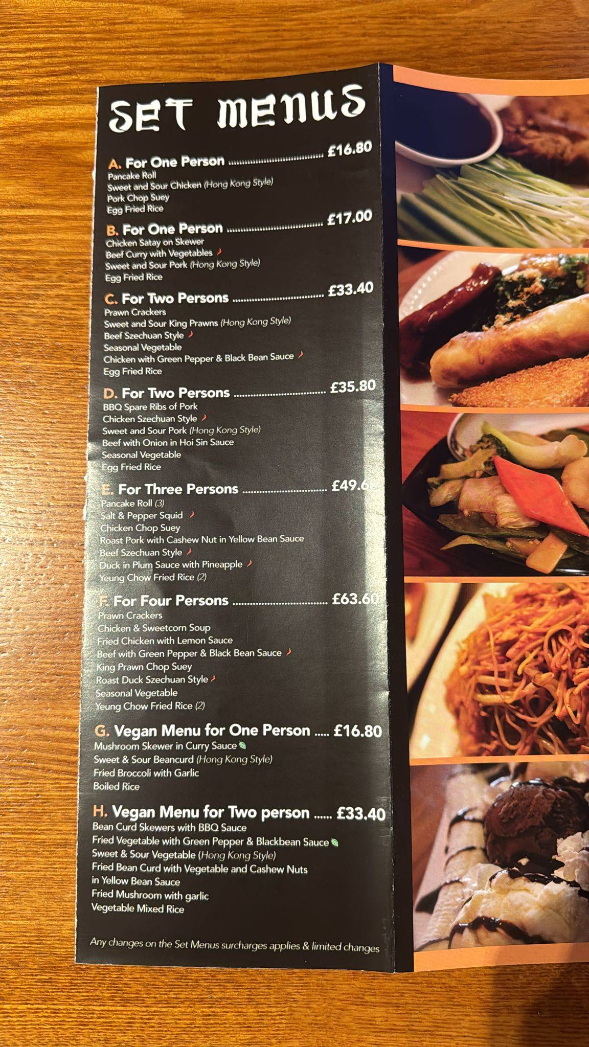 Menu at Hong Kong Express fast food, Newport, Holyrood St