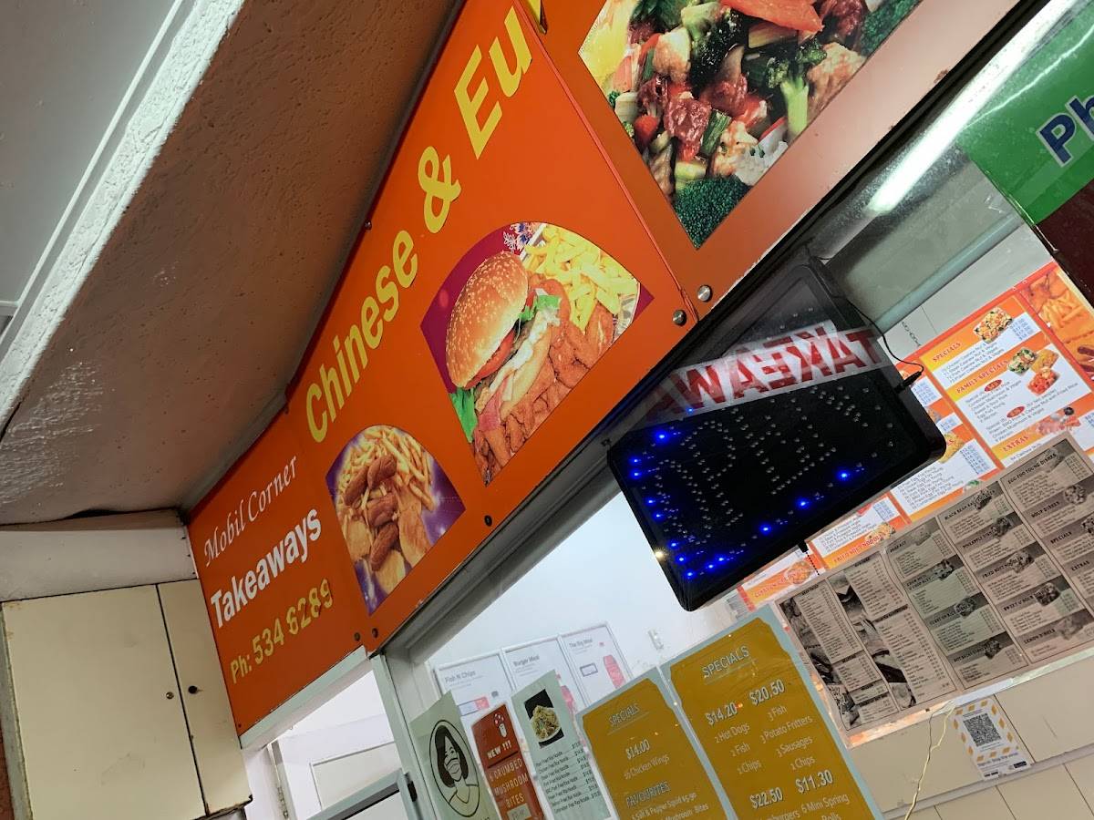 Menu at Mobil Corner Takeaway fast food, Auckland