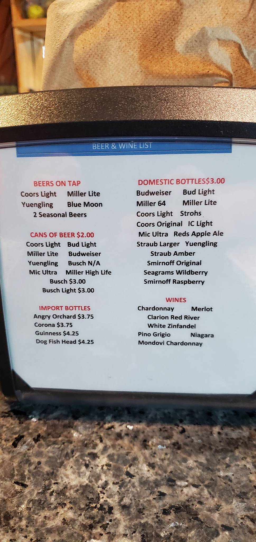 Menu at Fat Kid's Sports Bar, DuBois