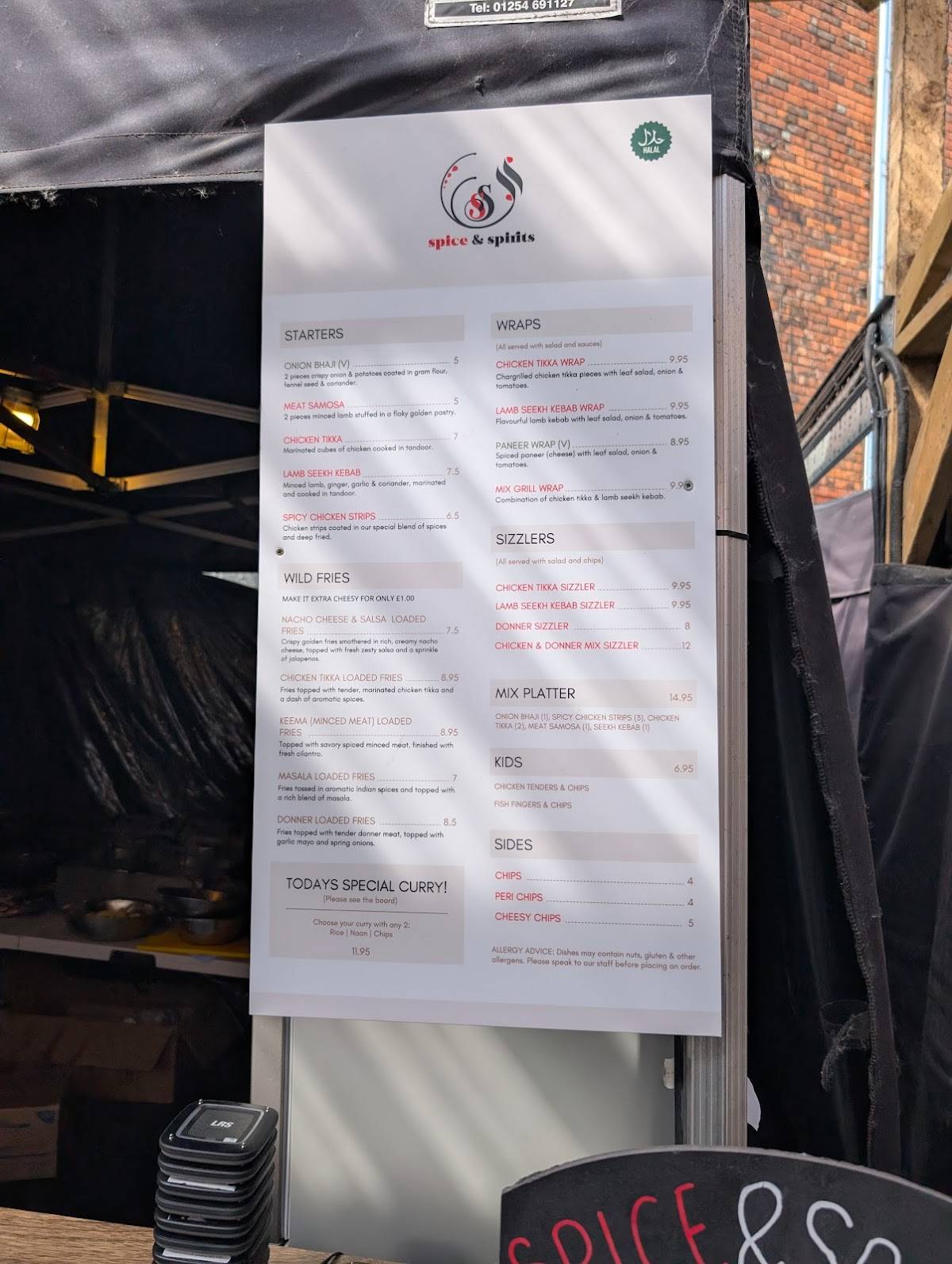 Menu at Feast At The Mills restaurant, Wigan
