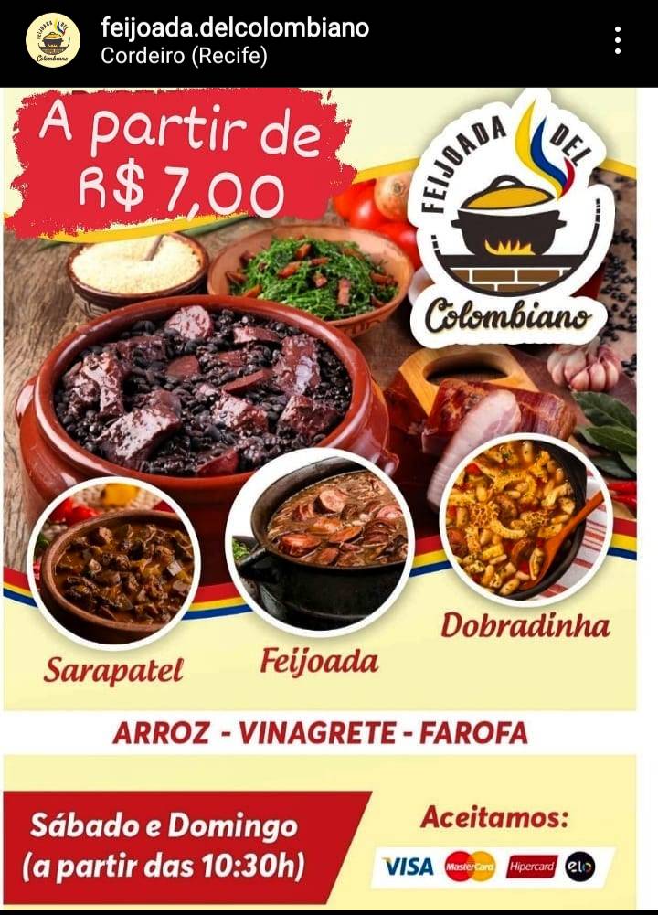 Menu em Feijoada Del Colombiano restaurante, Recife