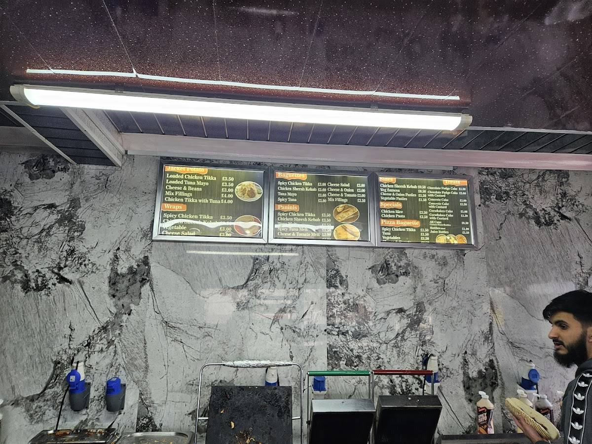 Menu at Fillings fast food, Birmingham, 187 Cherrywood Rd